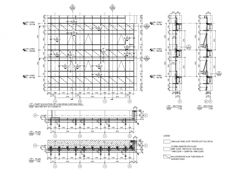 Curtain Wall Elevation-1 | TYL Facade Group